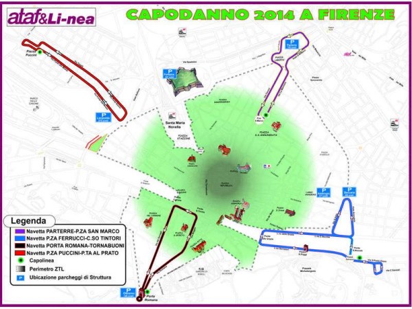 New Year's Day 2014 in Florence: ZTL non-stop and shuttles to downtown ...